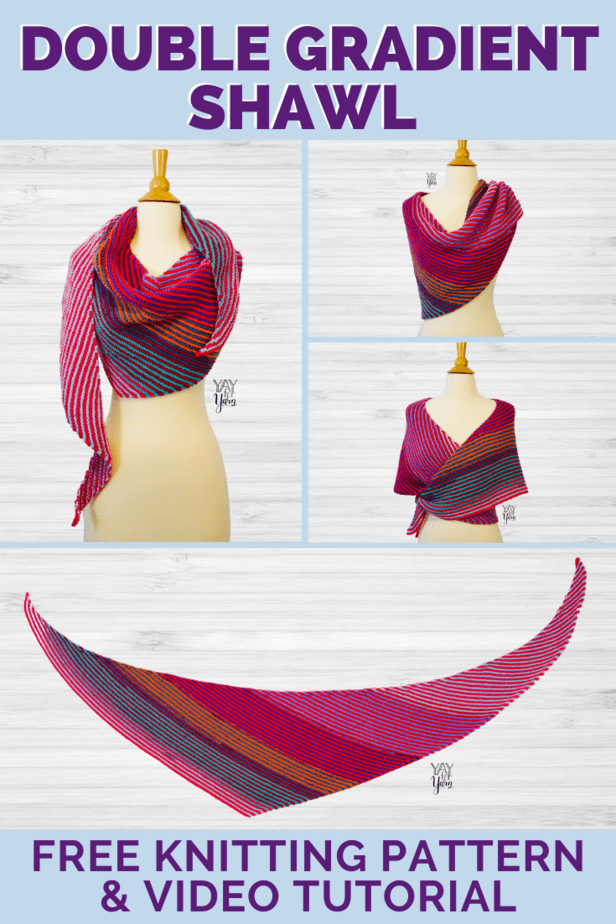 Double Gradient Boomerang Shawl - Free Shawl Knitting Pattern for ...