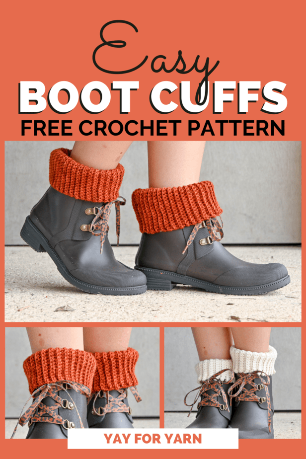 How to Crochet the EASIEST Boot Cuffs - Free Crochet Pattern & Video ...
