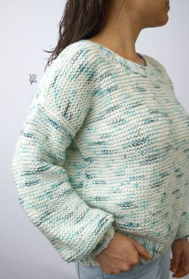 Basic Knit Pullover - Free Sweater Knitting Pattern - Yay For Yarn